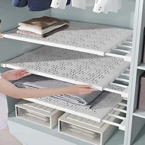 Adjustable Wardrobe Shelf Storage Rack Closet Organizer - Smart Gadgets ...