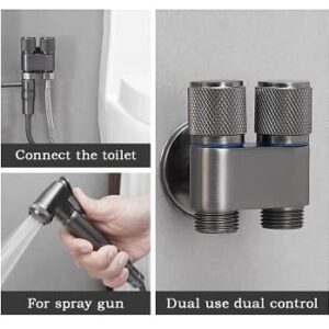 Wall Mounted Toilet bidet sprayer set Brass Double Use Bidets faucet ...